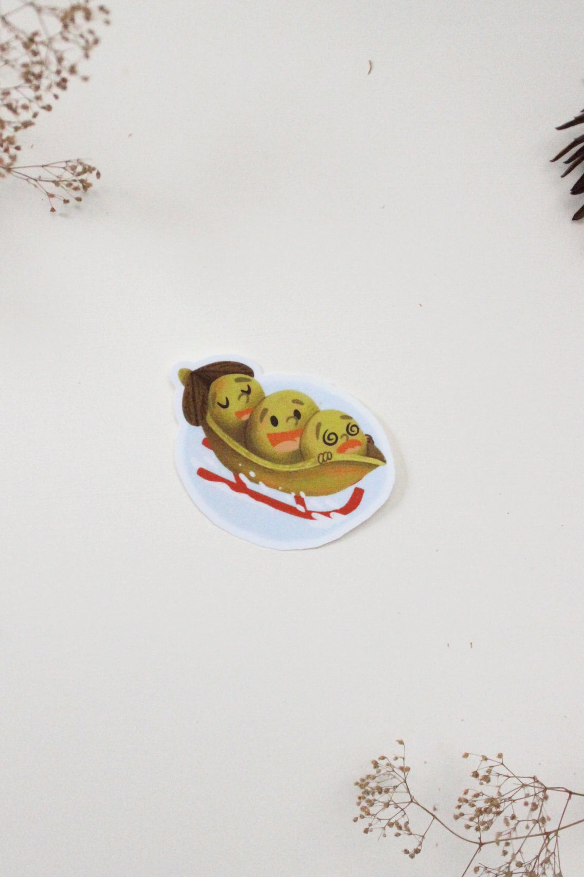 Peter, Paul & Perry Snow Peas Vinyl Sticker– Wallflower Studio Co.